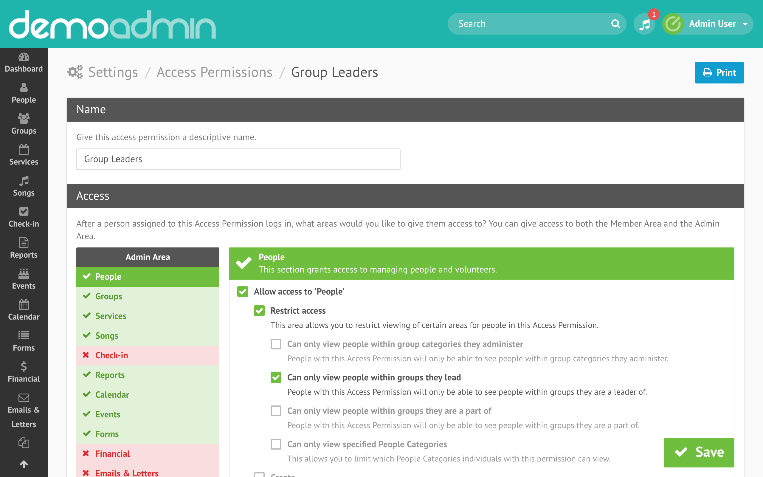 Administration | Elvanto