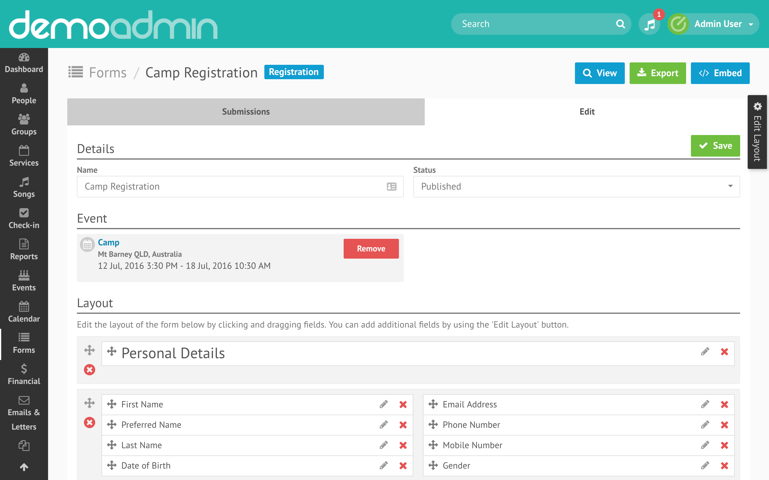 Administration | Elvanto
