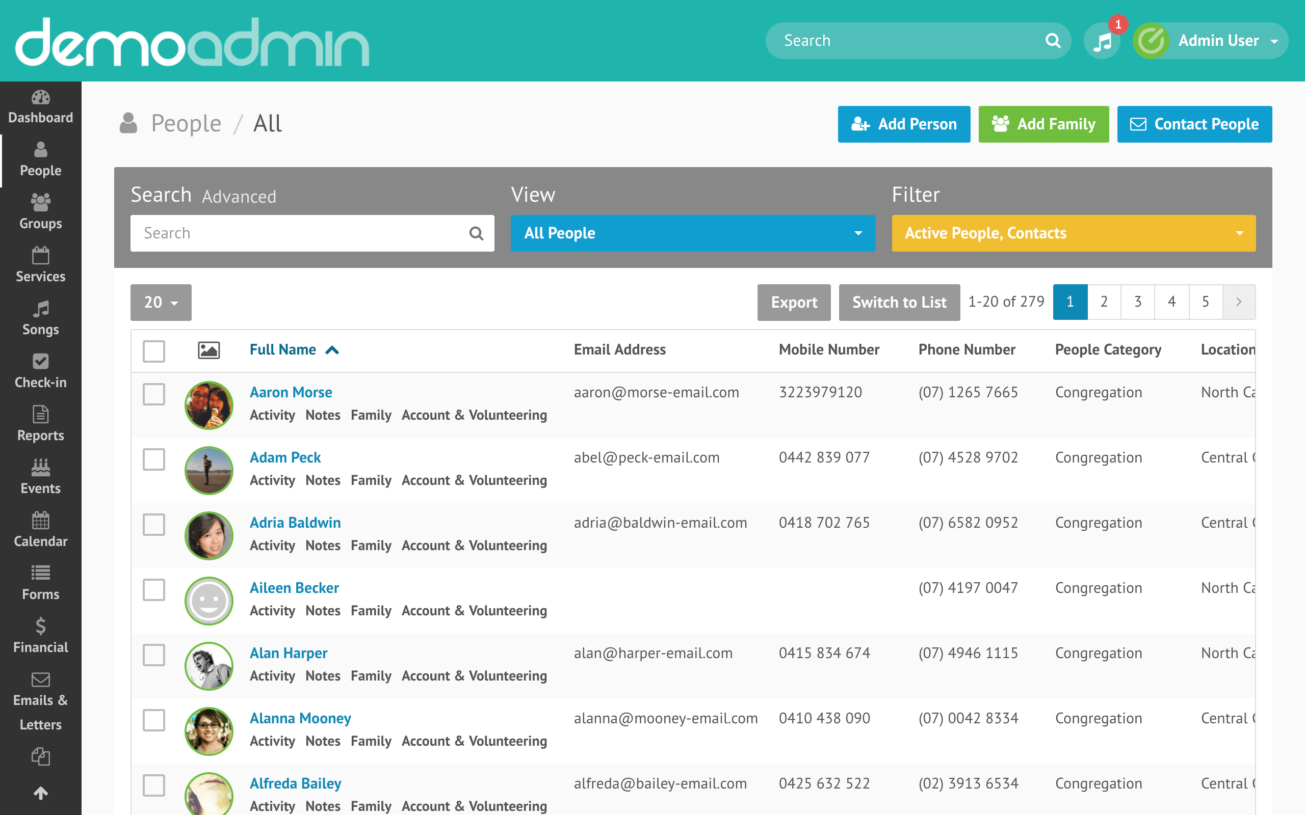 Administration | Elvanto